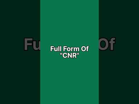 Full Form Of "CNR" #trend #study #knowledge #computer #form