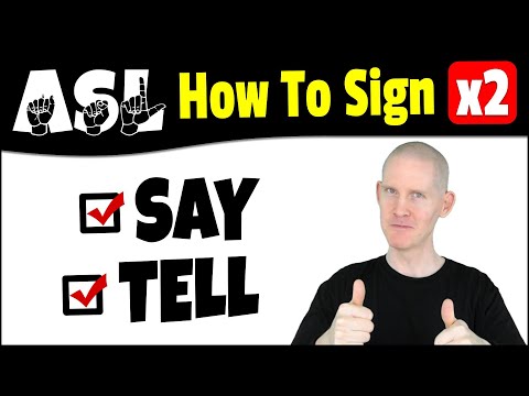 How To Sign TELL & SAY in ASL | American Sign Language | ASL Basic Signs For Beginners