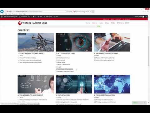 Virtual Hacking Labs Courseware overview