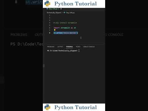 How To Install Streamlit | Python Tutorial
