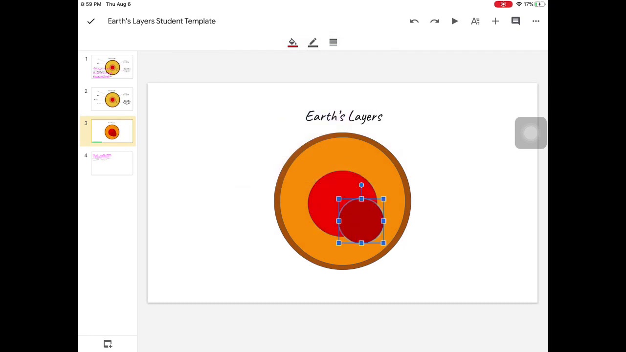 How to Create Earth's Layers Diagram in Slides