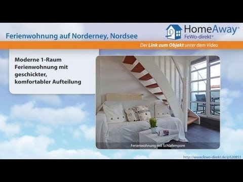 Norderney: Moderne 1-Raum Ferienwohnung mit geschickter, komfortabler - FeWo-direkt.de Video