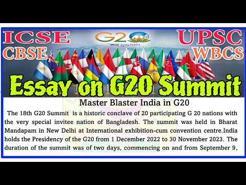 Essay on G20 Summit essay in english 18th G20 Summit #essay