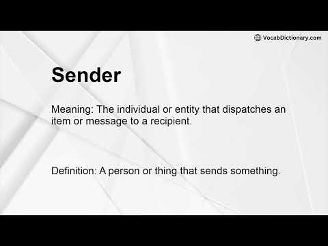 Sender Meaning