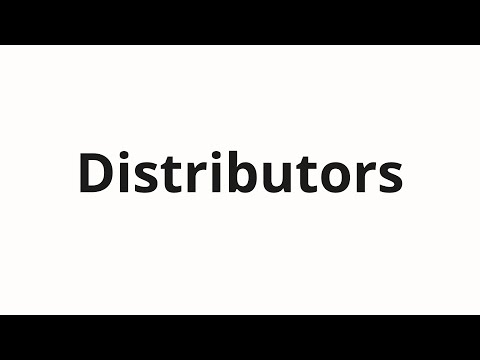 How to pronounce Distributors