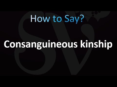 How to Pronounce Consanguineous kinship