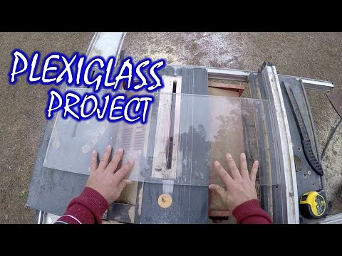 Cutting Plexiglass & Polishing Acrylic Edges - HAUNTED CINEMA TICKET BOOTH! Halloween Facade (Pt.6)