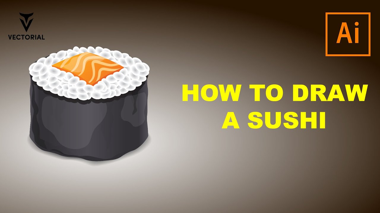 How to Draw a Sushi roll in Adobe Illustrator