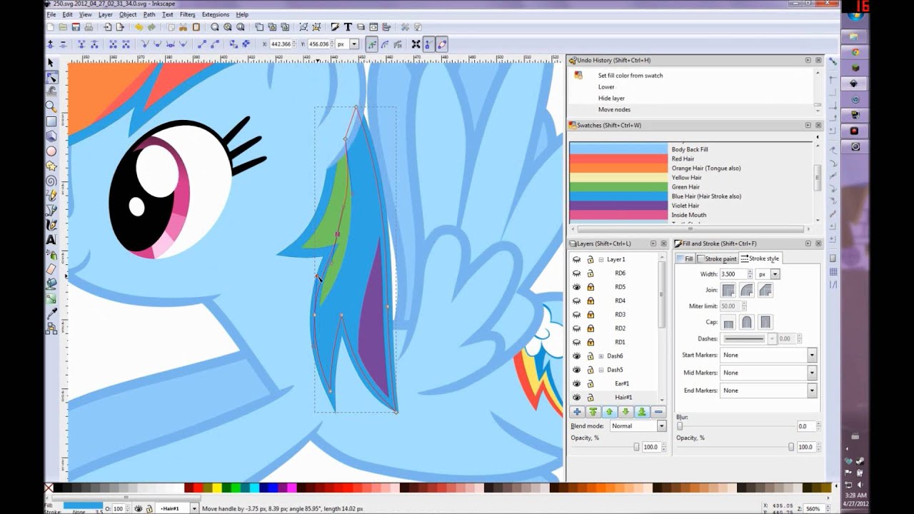 Rainbow dash speedpaint - Cuddle pile(Speed draw)