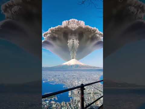 Japan Mount Fuji Volcano Blast ???? #japan #montfuji #shorts #viral