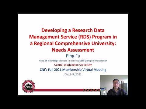 CNI Fall 2021 Membership Meeting: Developing a Research Data Management ...