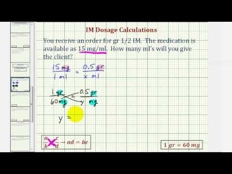 Ex 2: IM Medication Dosage Calculation – Two Steps | Math Help from ...