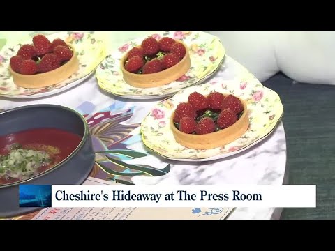 A whimsical menu at Cheshire's Hideaway