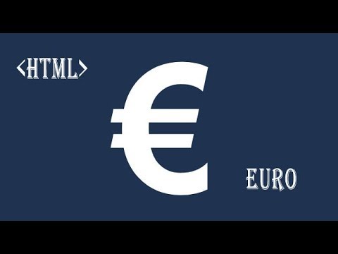 HTML Euro symbol currency