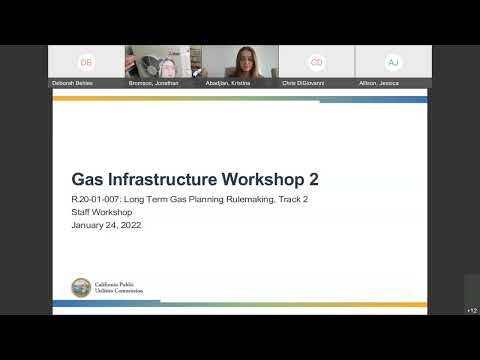 CPUC Workshop on Long-Term Gas System Proceeding R. 20-01-007: Workshop 2 of Track 2 (Jan. 24, 2022)