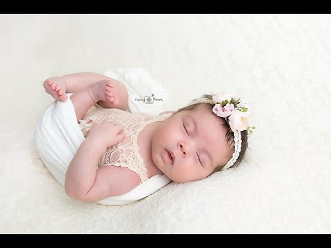 Bean bag set up for newborn photography