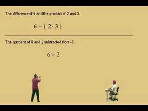 Translating Math and Word Statements