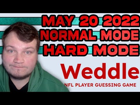 Weddle HARD MODE & Normal Mode | May 20th 2022 | The NFL Player Guessing Game | NFL Wordle