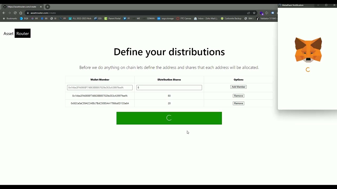 Simple payment splitter interface