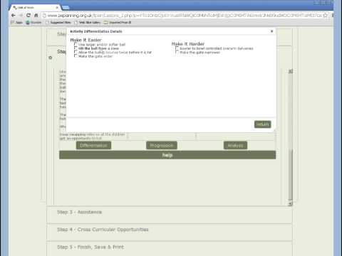 Creating your own lesson plans with PEplanning