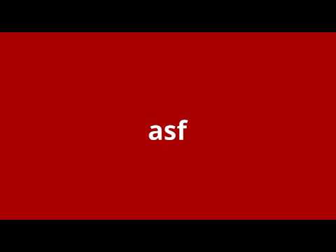 what is the meaning of asf