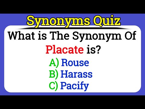 English Synonyms Quiz: Can You Achieve a Perfect 30/30 in This Synonym Quiz? #challenge