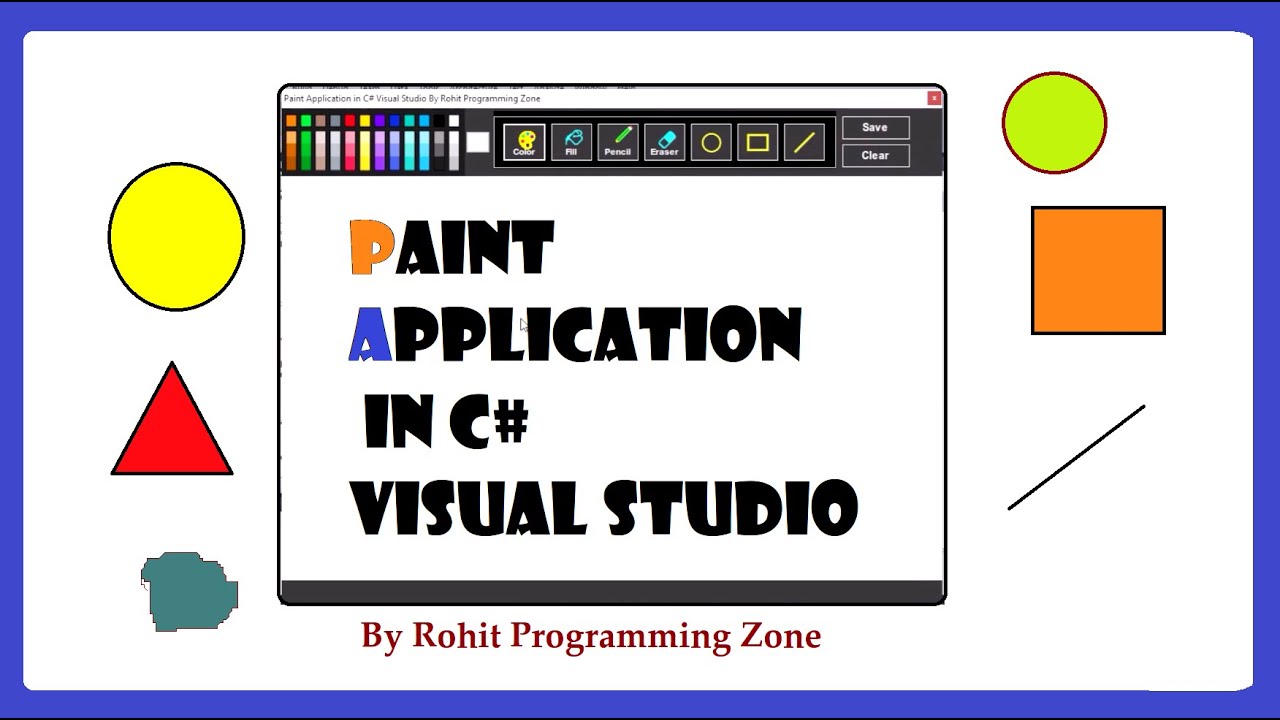 Paint Application in C# Visual Studio By Rohit Programming Zone