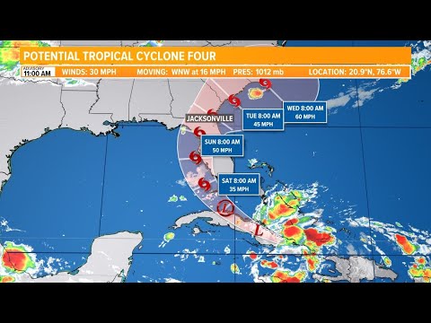 LIVE TRACK: Tropical Storm Warnings issued for parts of Florida as storm approaches Gulf