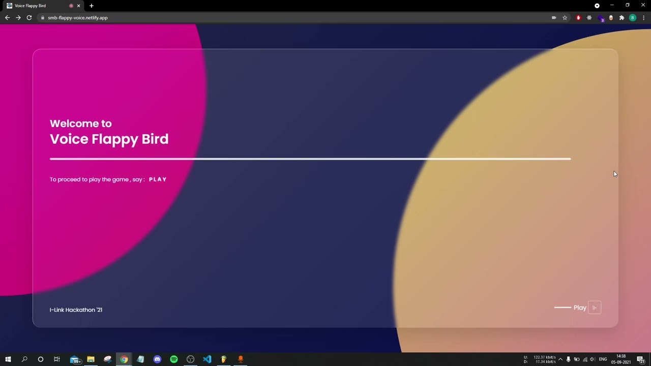 Flappy Voice | Ilink Digital Hackathon 2021