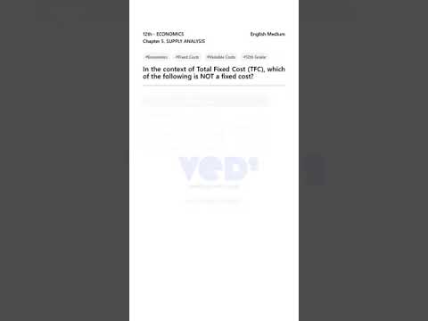 Fixed vs Variable Costs: Economics 12th