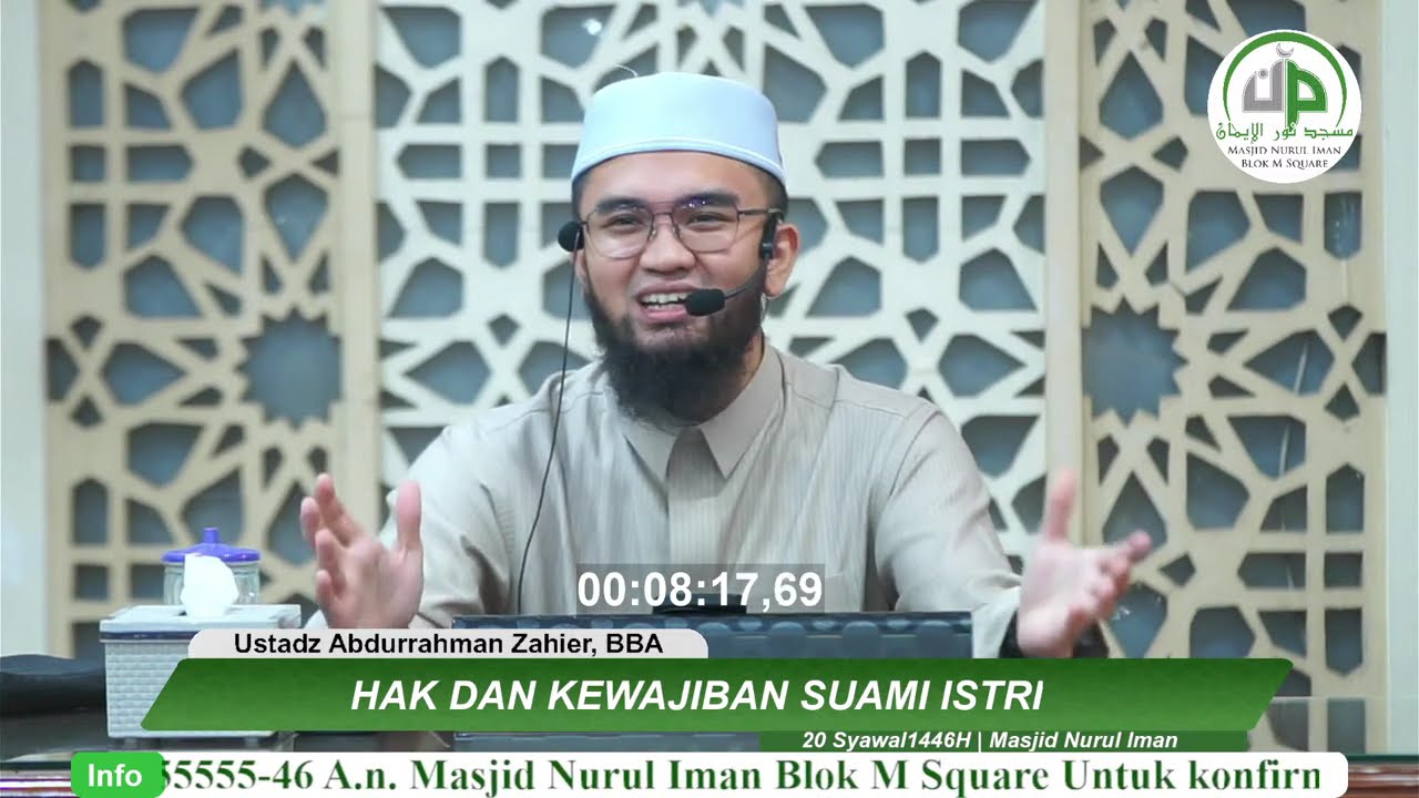 Hak Dan Kewajiban Suami istri - Ustadz Abdurrahman Zahier, BBA