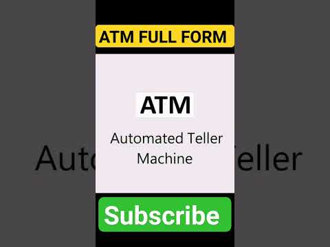 ATM Full Form #ATMFULLFORM #fullform #Shorts #computer