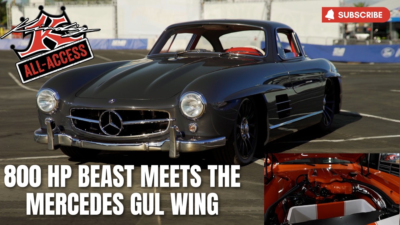 800 HP Beast Meet the MILLION $$ MERCEDES Gul-Wing! #kindigitdesign #mercedes #camaro #hp