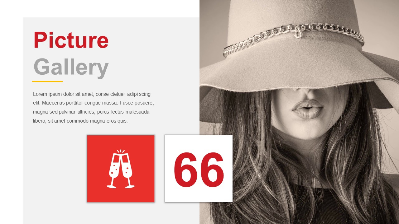 Red minimal report PowerPoint template
