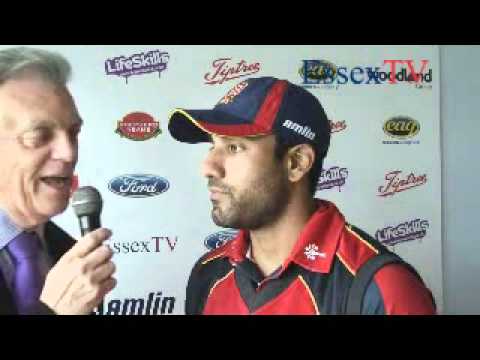 Ravi Bopara hits a century for Essex Eagles v Gloucestershire Gladiators in the CB40