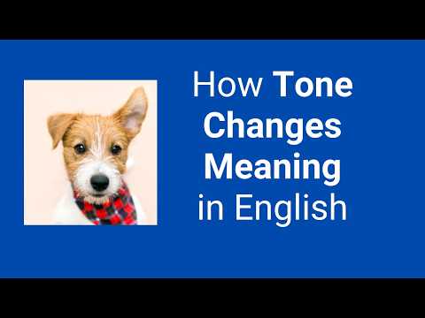 How Tone Changes Meaning When Speaking English