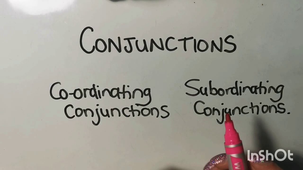 Conjunctions: coordinating and subordinating conjunctions, and how they determine types of sentences