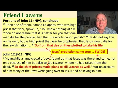 TMBV: Two Biblical Men Named Lazarus