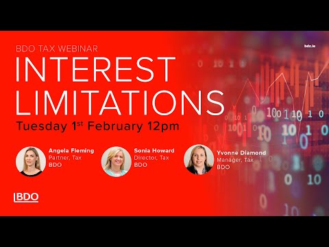 BDO Tax Webinar: Interest Limitations
