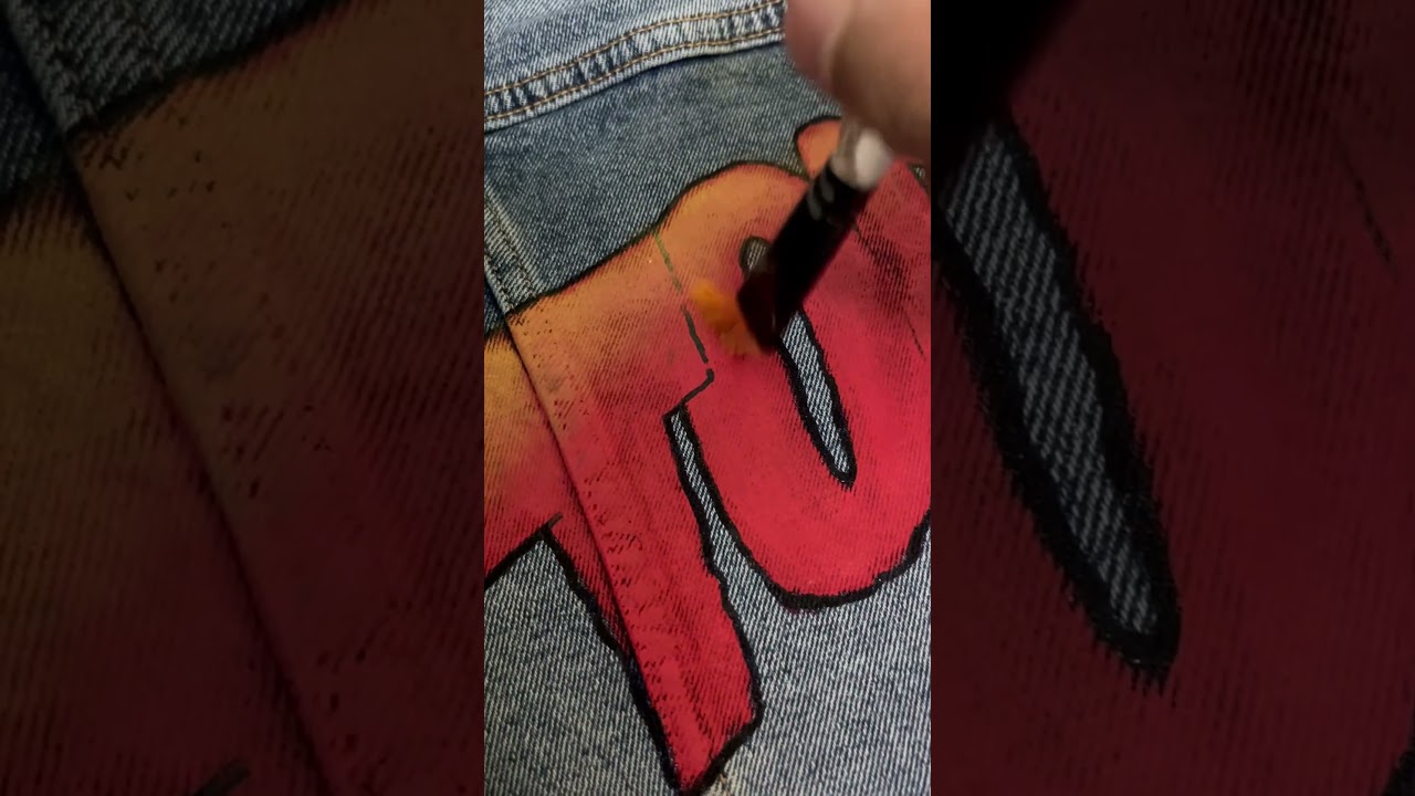 To the moon and back⚡️ #art #painting #jacket #diy #artfashion