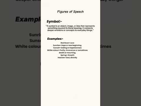 What are symbols in Literature? A quick explanation. #Symbols #FiguresOfSpeech #QuickLearning