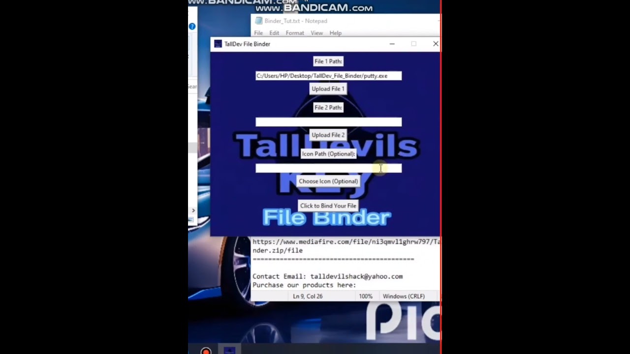TallDev .exe File Binder  #crypter #computersecurity #binder #filebinder  #tutorial  #ethicalhacking
