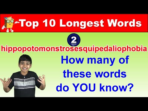 Top 10 Longest WORDS You Probably Never Knew About