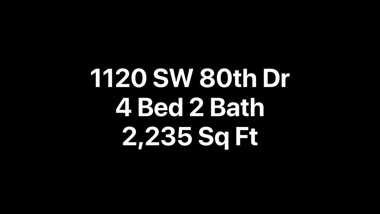 4/2 - S.M.A.R.T. Search: 1120 SW 80th Drive (Gainesville, FL)