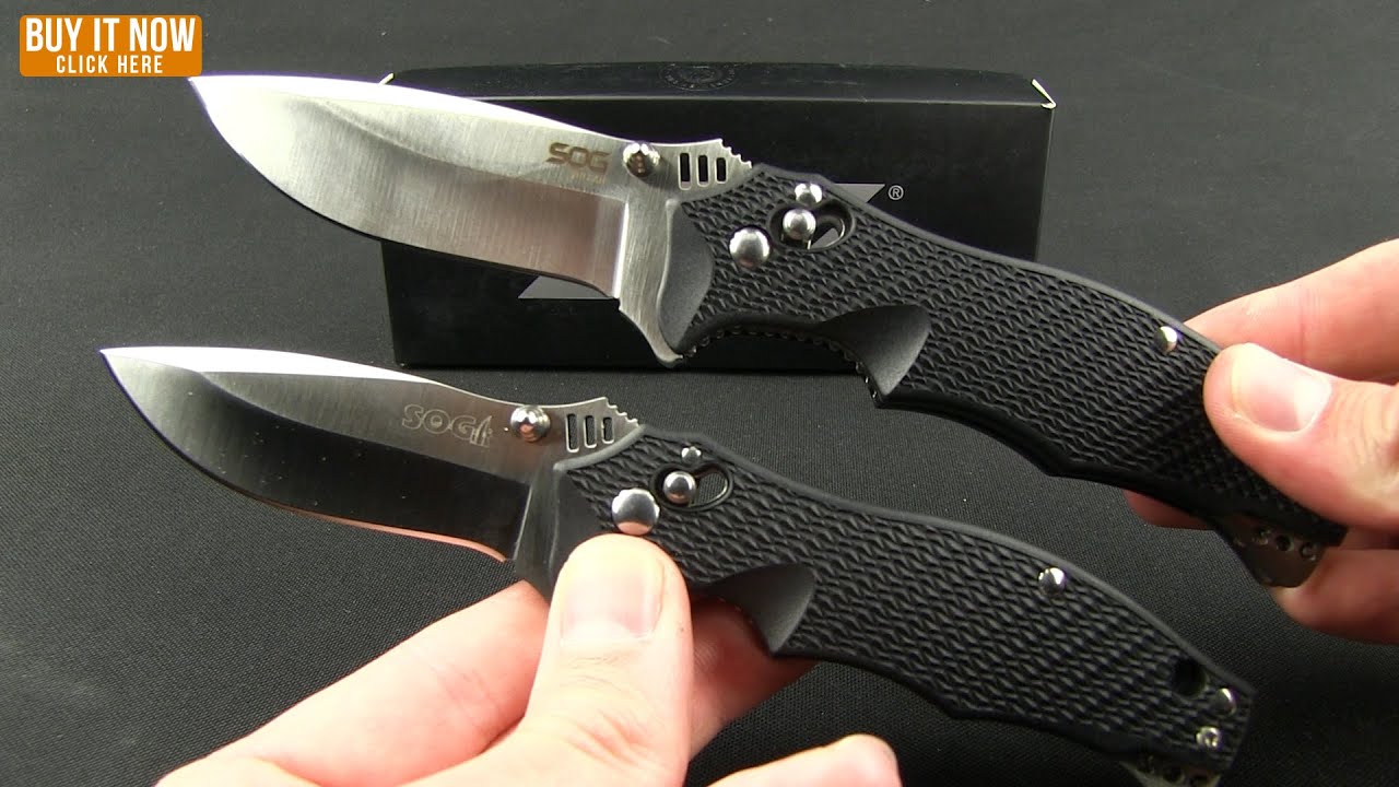 SOG Mini Vulcan II Arc-Lock Knife Black FRN (3" Satin) VL-02 - Blade HQ