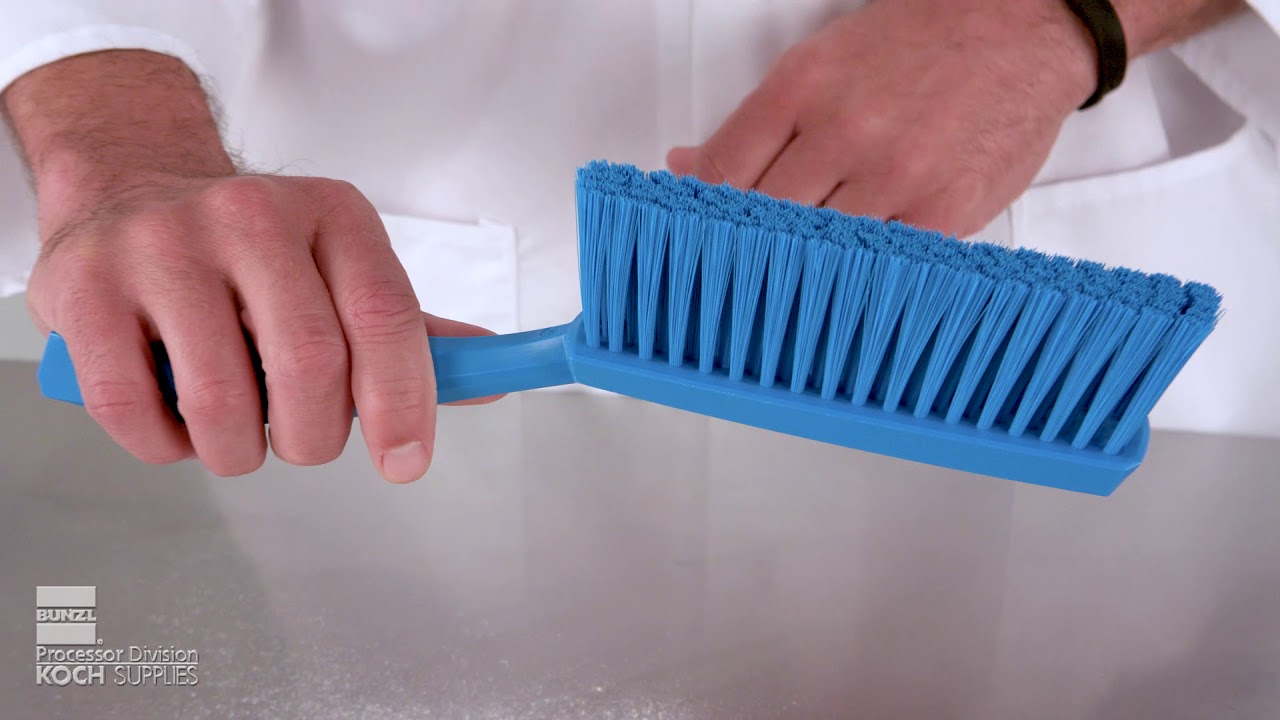 Soft Bristle vs. Medium-Stiffness Bristle Brush Demo — Bunzl Processor Division/Koch Supplies
