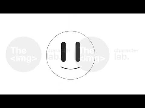Y2k emoji bw outline 2D object animation