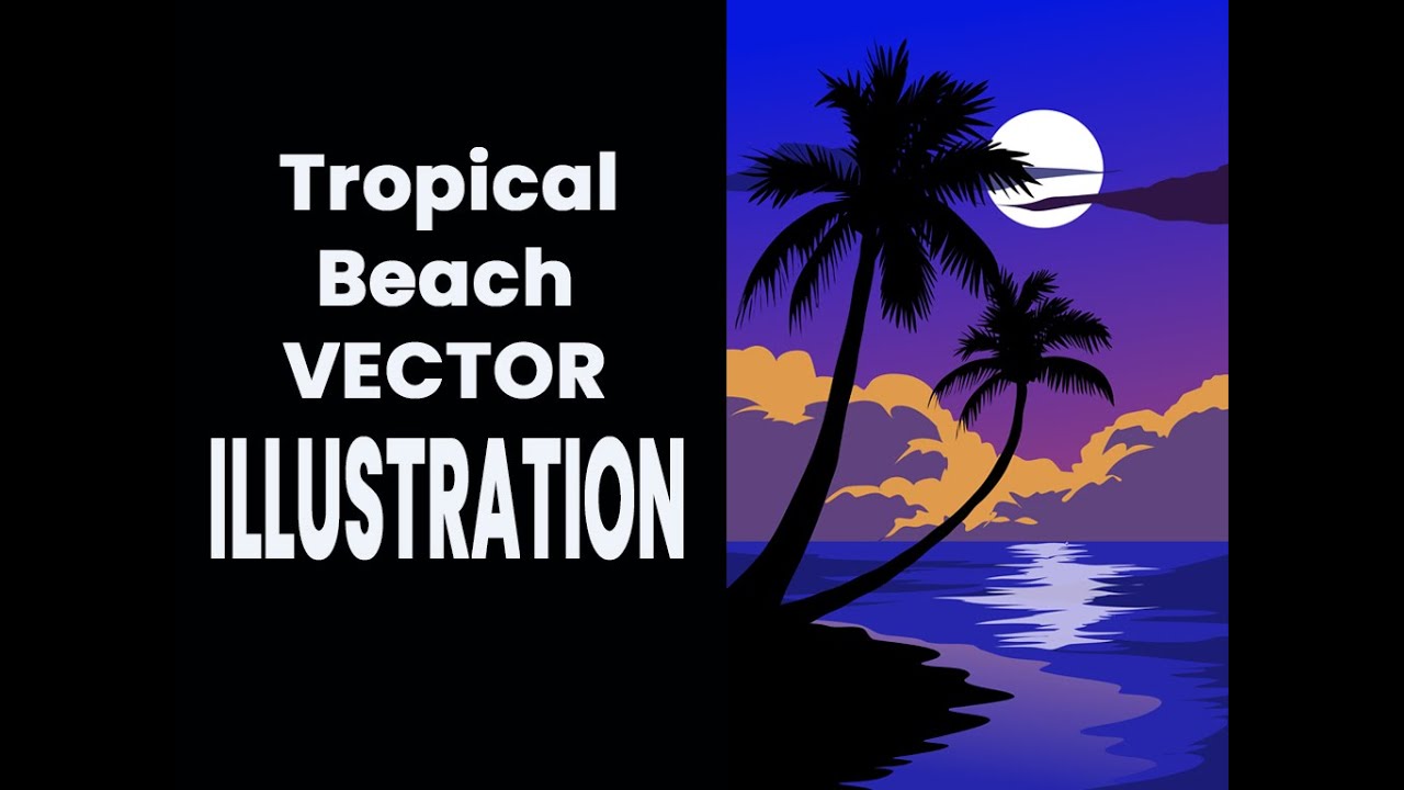 Vector flat nature landscape on Inkscape