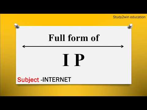 IP ka full form | Full form of IP in English | Subject - INTERNET