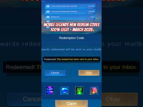 mobile Legends MLBB 100% Legit Redeem Codes March 23, 2025 #mlbbdiamondscode #mlbbfreeskins #mlbb